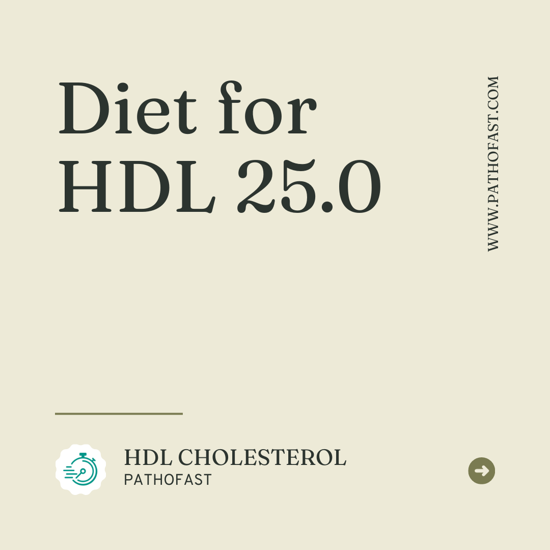 HDL:25 means : diet, symptoms, treatment and lab investigations