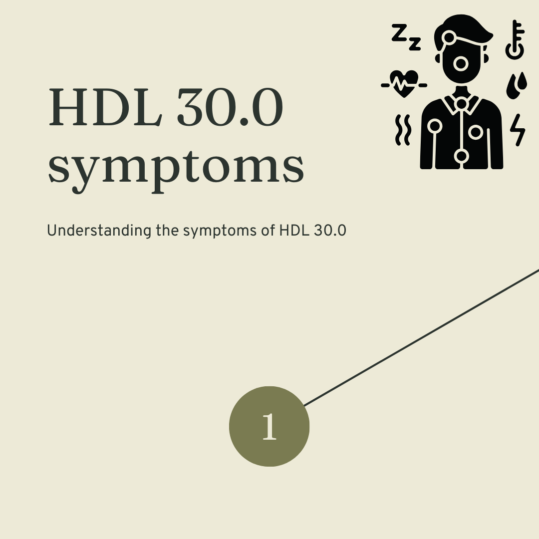 HDL:30 means : diet, symptoms, treatment and lab investigations