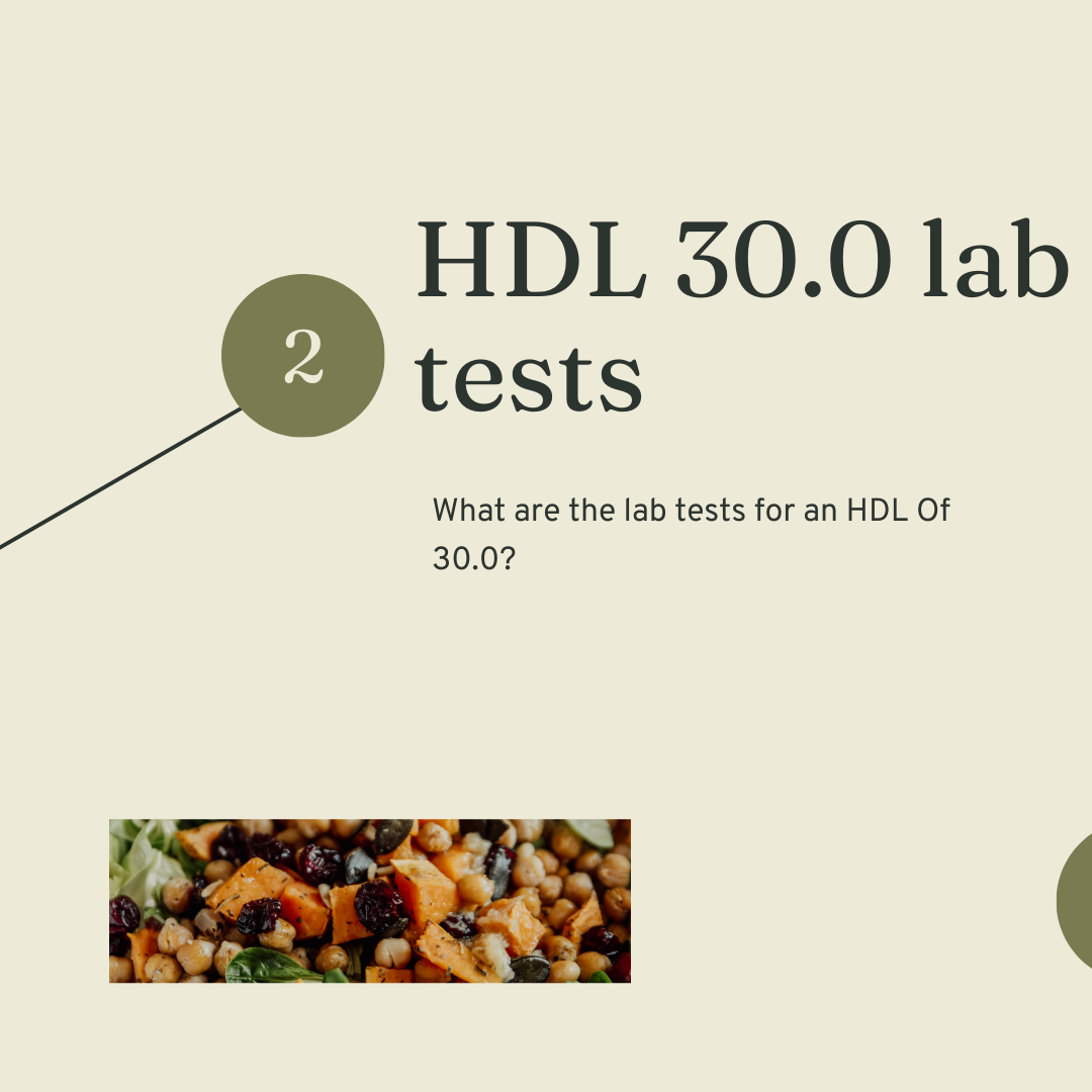 HDL:30 means : diet, symptoms, treatment and lab investigations